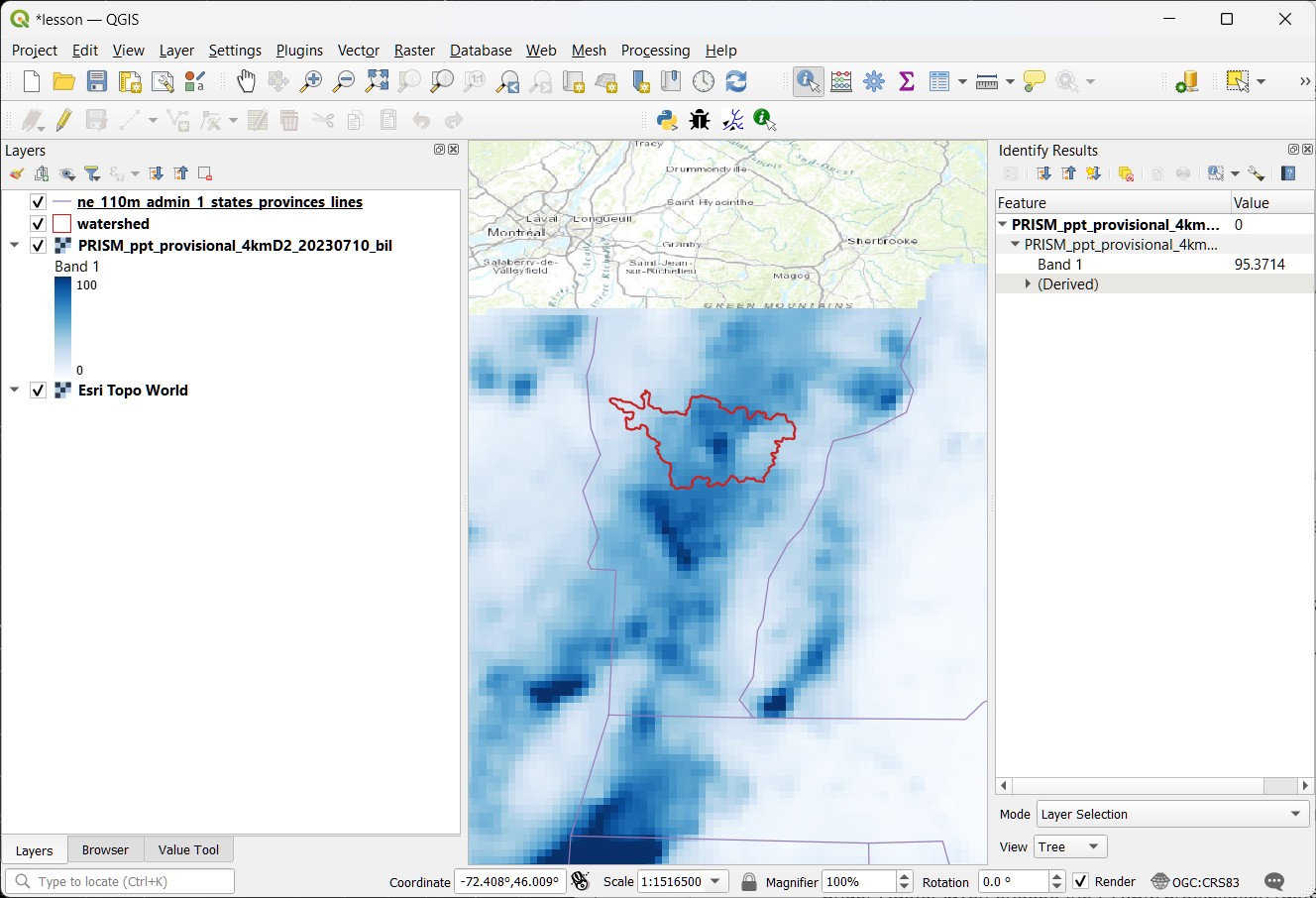 How to calculate the average precipitation over a watershed with ...